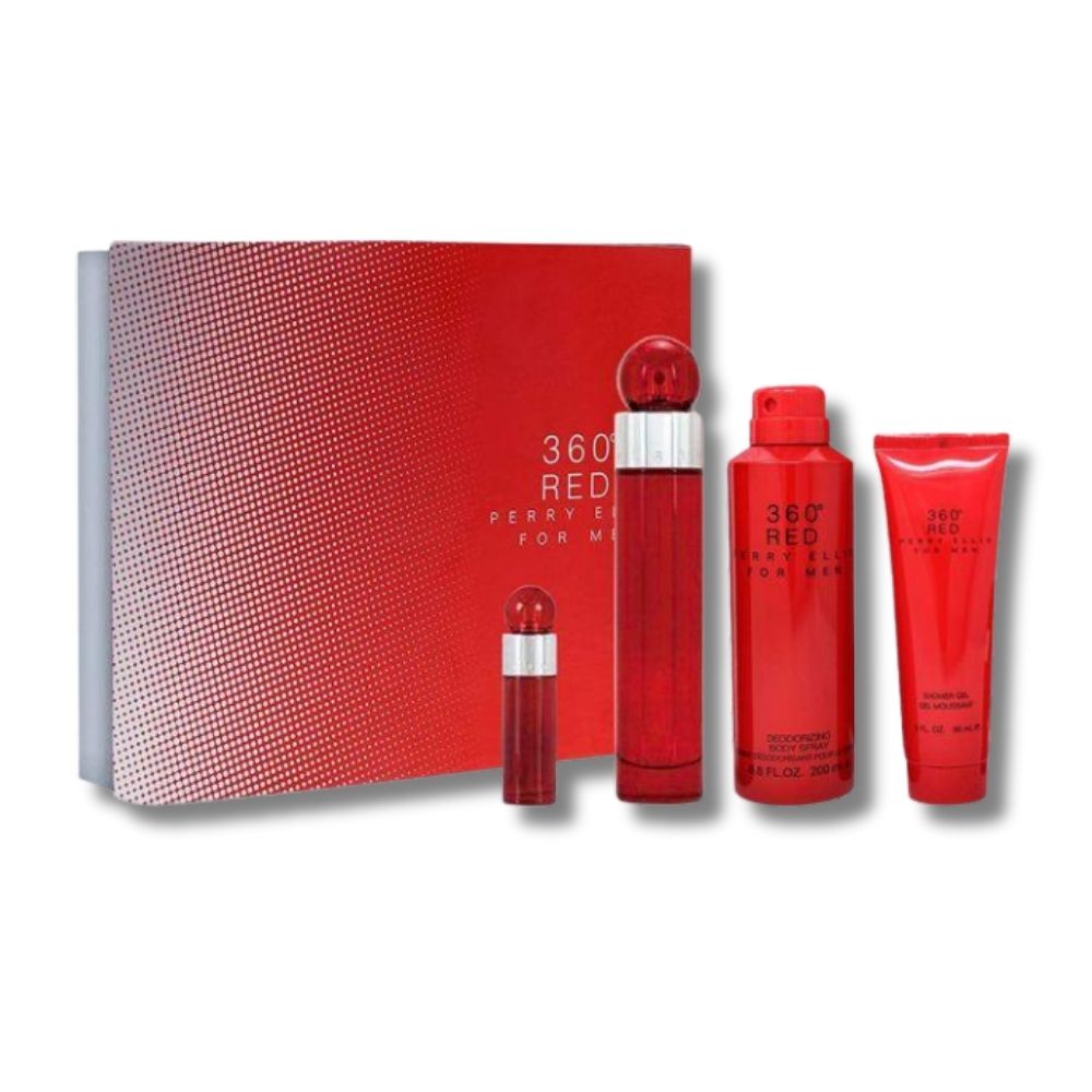 360° Red For Men 4pz 100 ML – Solo Fragancias